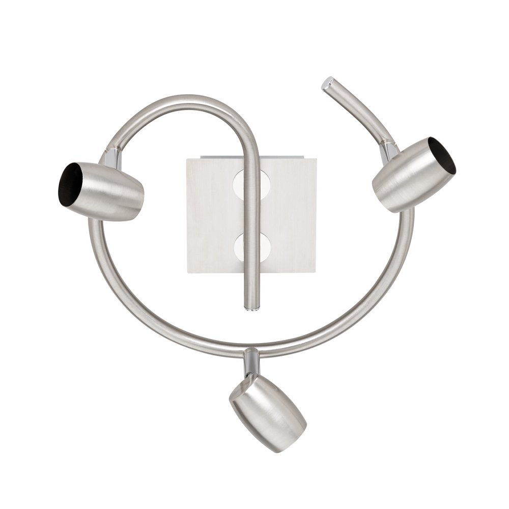 Plafondspot Michael 3-lichts nikkel mat van Trio kopen | LampenTotaal