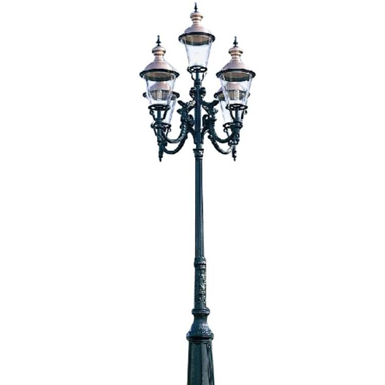 Verlichtingspaal Toronto 5-lichts - groen van KS verlichting kopen ...