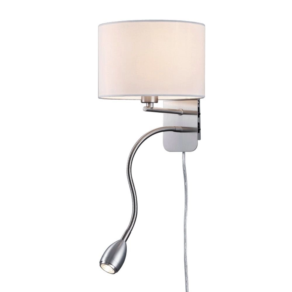 muur licht Series 2711 met leeslamp en witte kap van Trio kopen ...