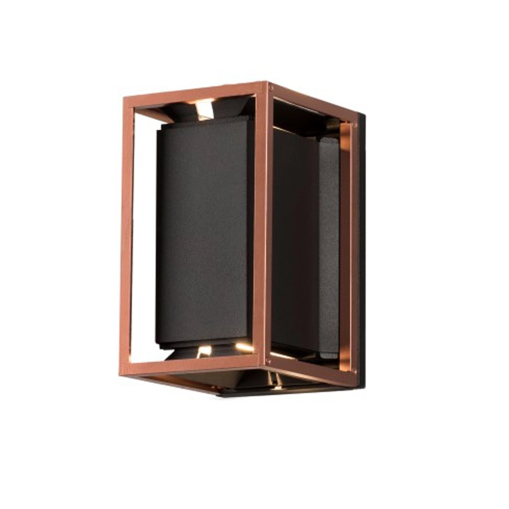 Led buitenlamp Vale Up-Down zwart met roodkoper van KonstSmide kopen ...