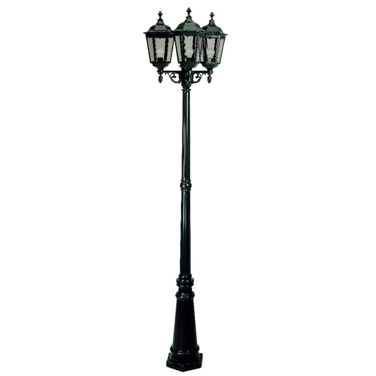 Klassieke tuinlamp Ancona 3-lichts - zwart van KS verlichting kopen ...